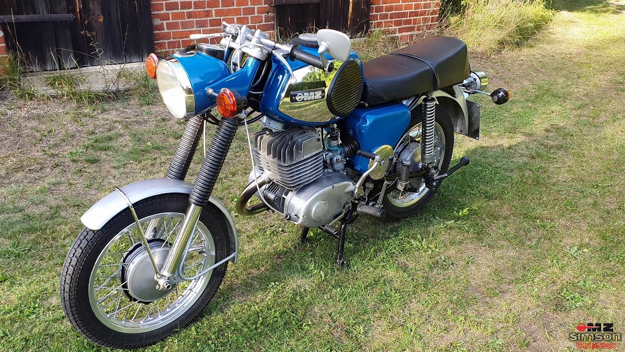 MZ TS 250/0 regenerierter Motor mit 600km Laufleistung - YouTube