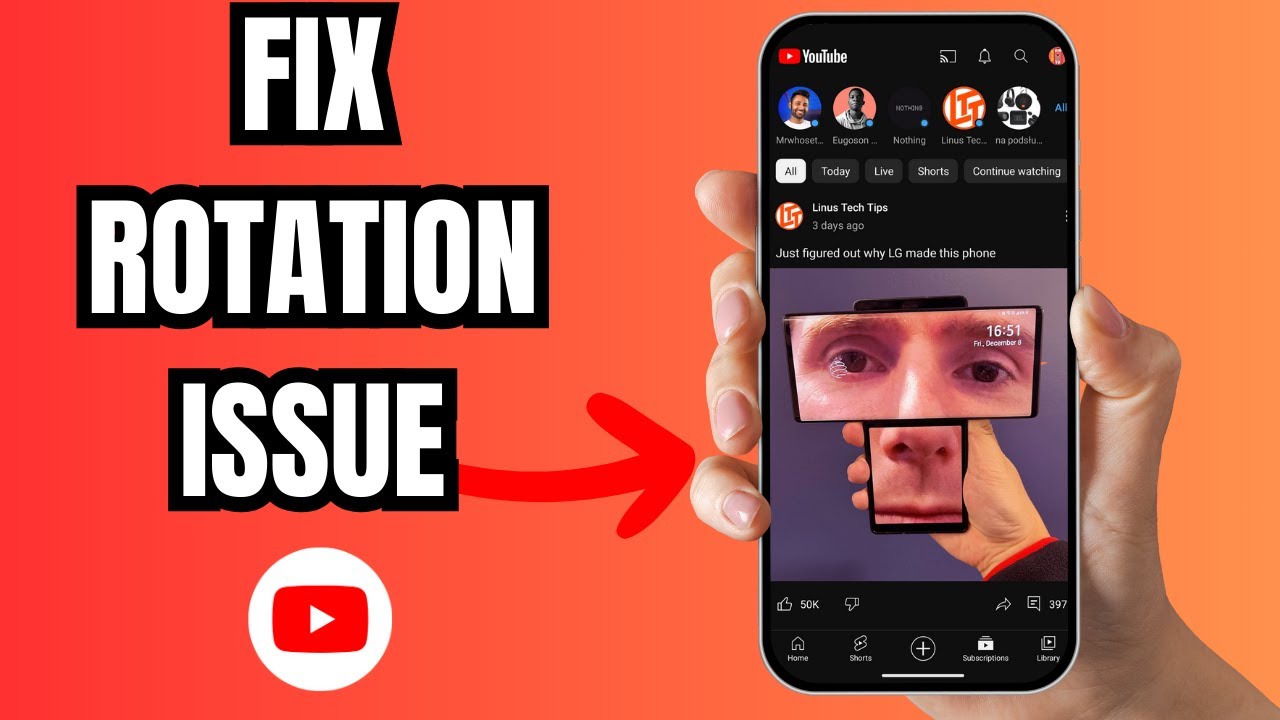 How to Fix Rotation Problem on YouTube App - Rotate YouTube on ...