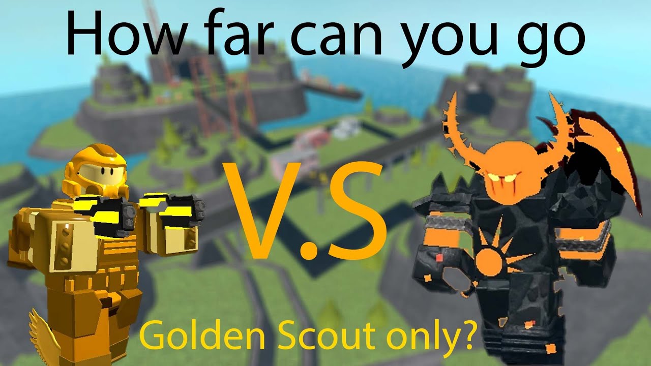 How far can you go with only Golden Scout? [ROBLOX TDS] - YouTube