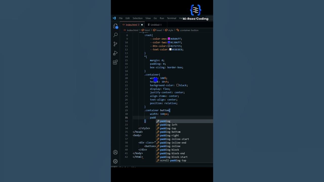 How To Make Gradient Button Html Css Alrazacoding Buttondesign Css3tutorial Shortstutorial