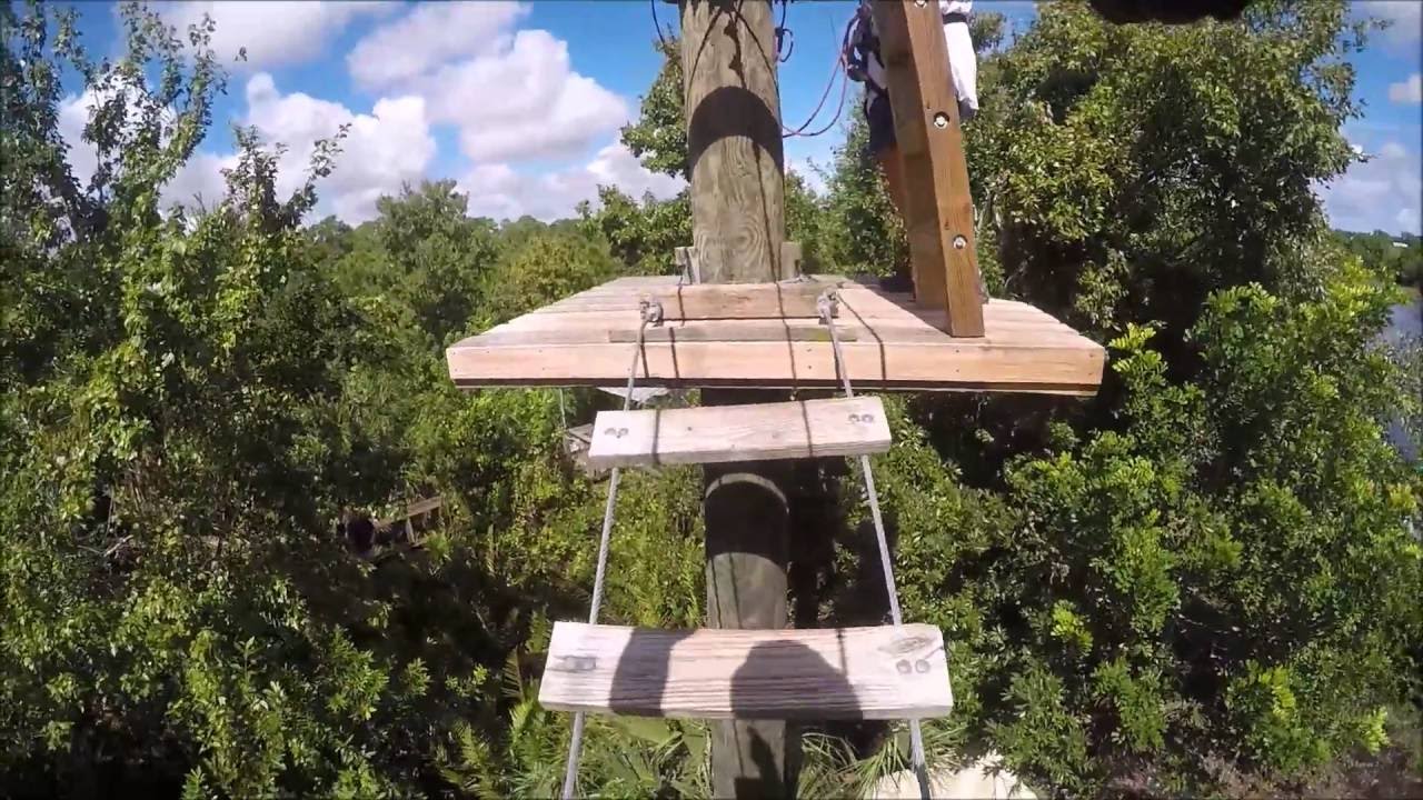 Zip Lining #1 - Brevard Zoo - YouTube