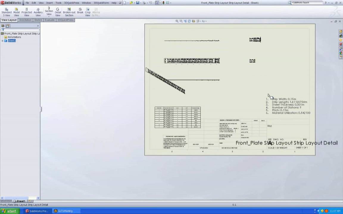 Automatic strip layout 2D drawing output - YouTube