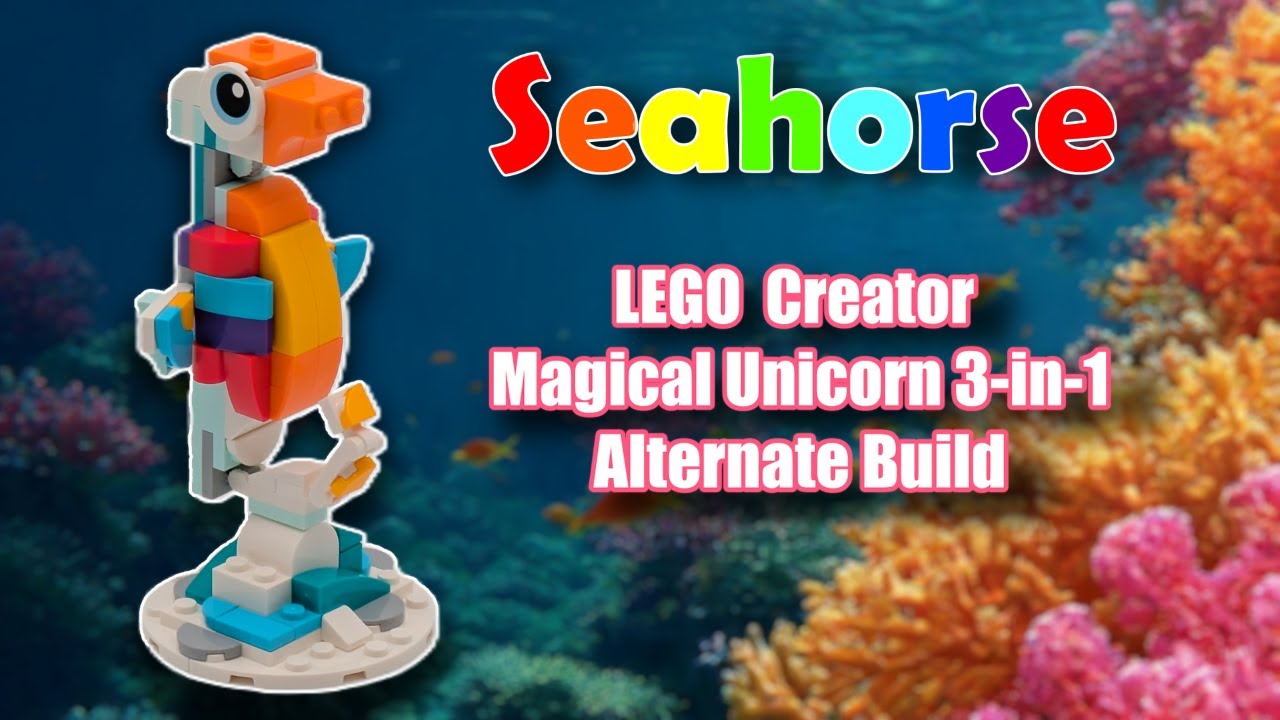 LEGO Magical Unicorn Alternate Build – The Seahorse! 🐚 | Creator 31140 ...