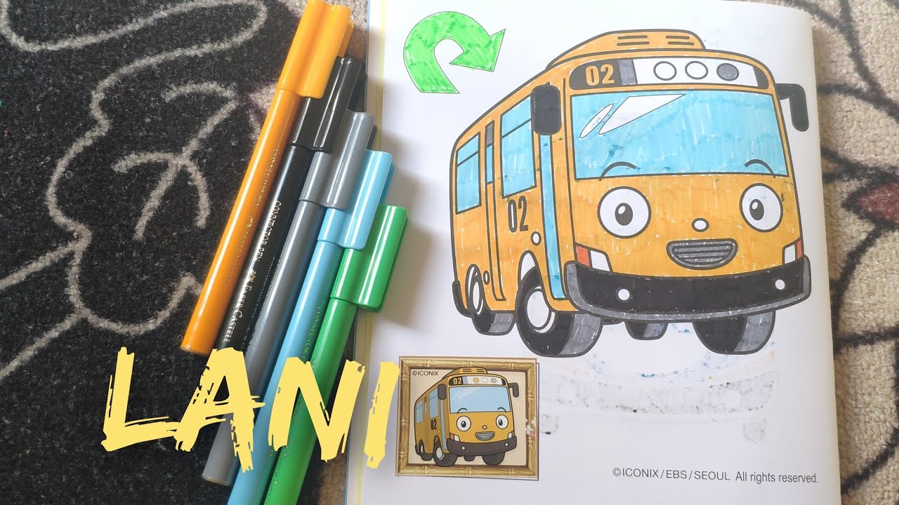 MEWARNAI COLORING LANI TAYO THE LITTLE BUS - YouTube