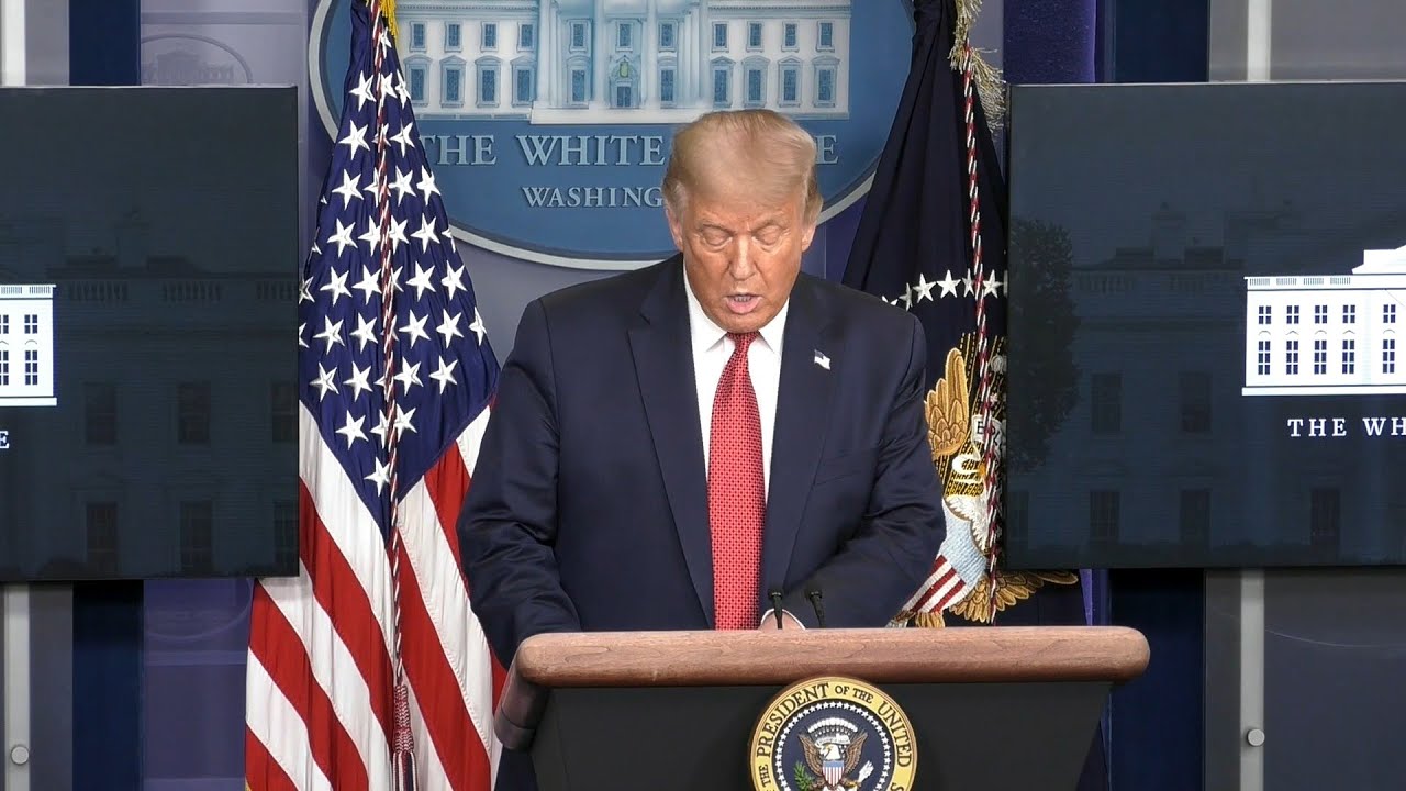 Trump escorted from news conference during security lockdown at the ...