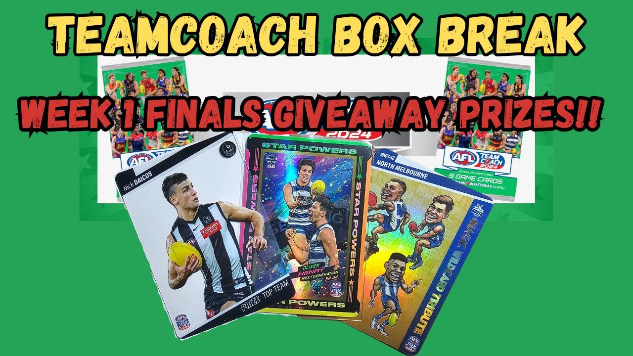 Finals Prizes Week 1!! NEON - Daicos Prize Card -Gold Tribute! Plus TeamCoach Box Break! - YouTube
