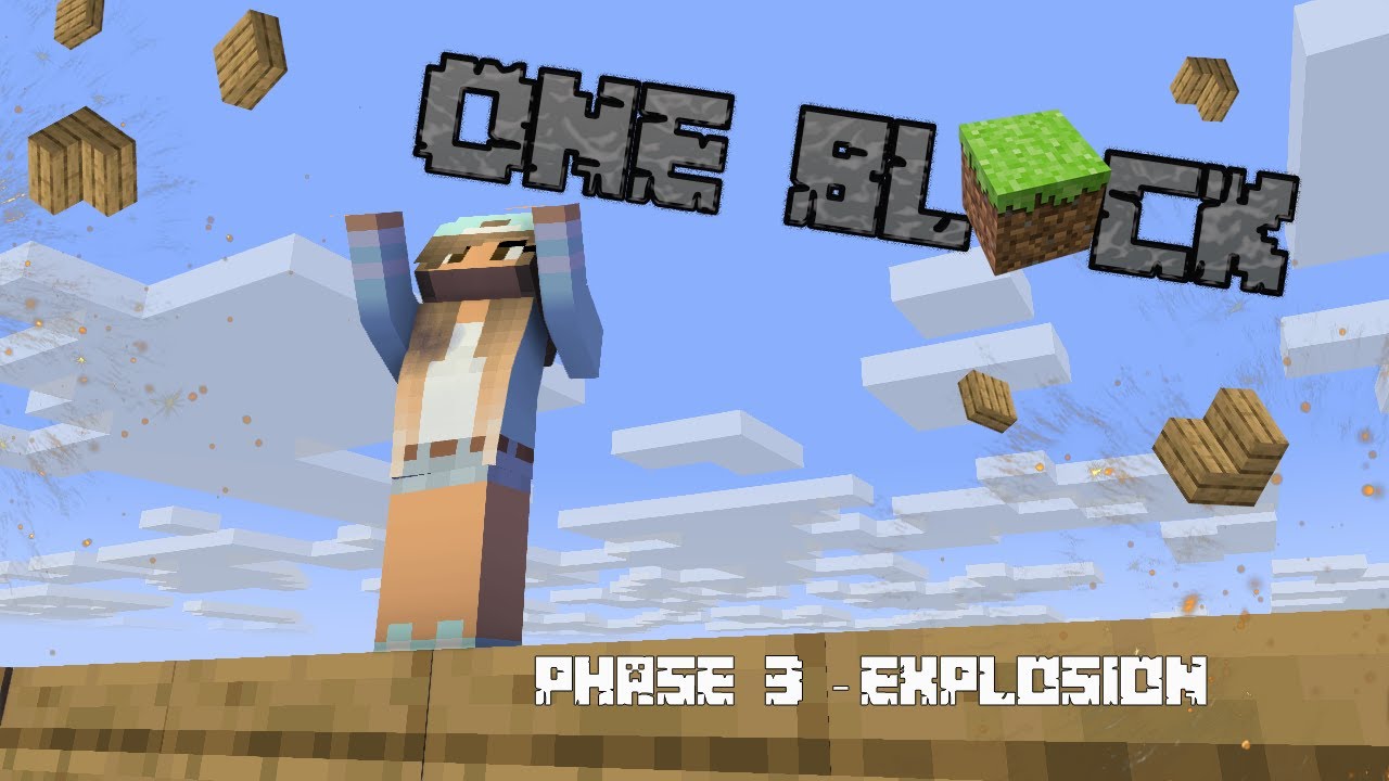 Minecraft One Block | Phase 3 - Explosion #minecraft #oneblock - YouTube