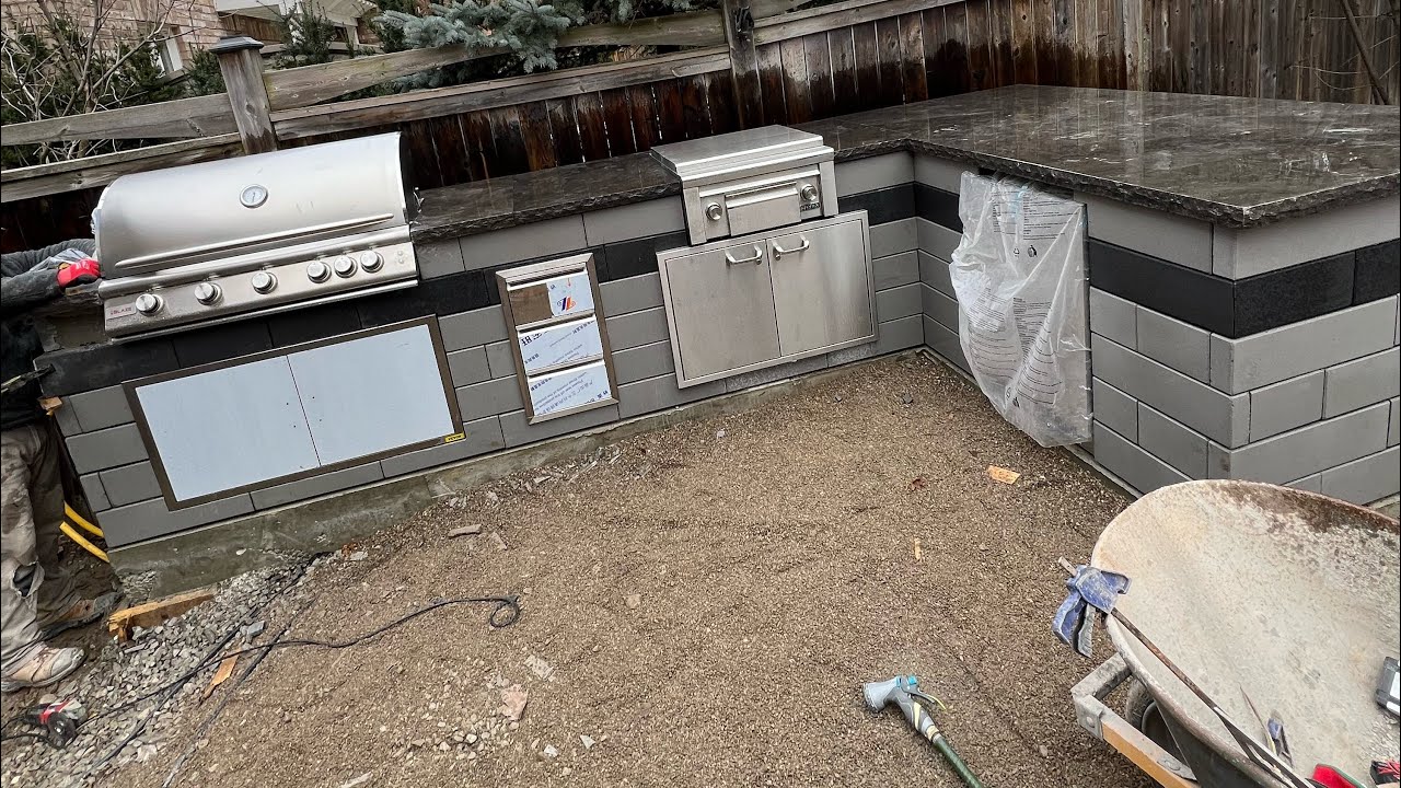 How to build a Unilock outdoor kitchen. Step by step! Overcoming ...