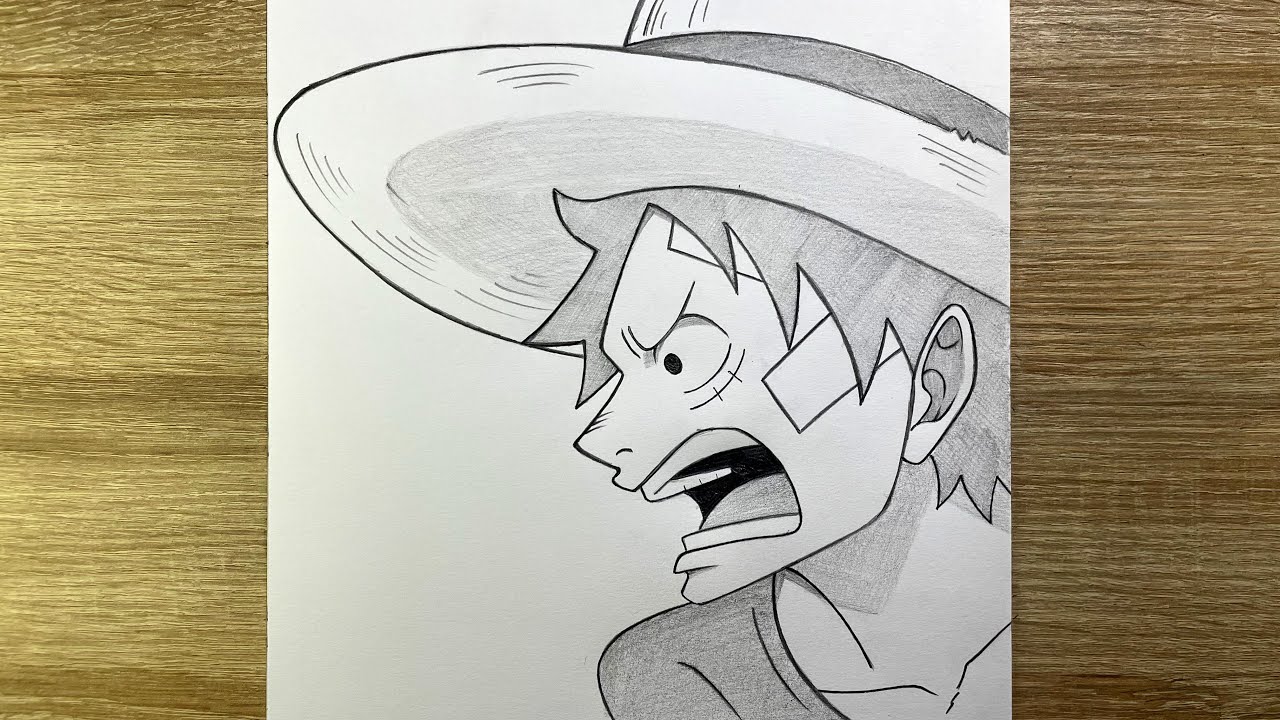 Comment dessiner Luffy One Piece facilement | Tutoriel dessin au crayon ...