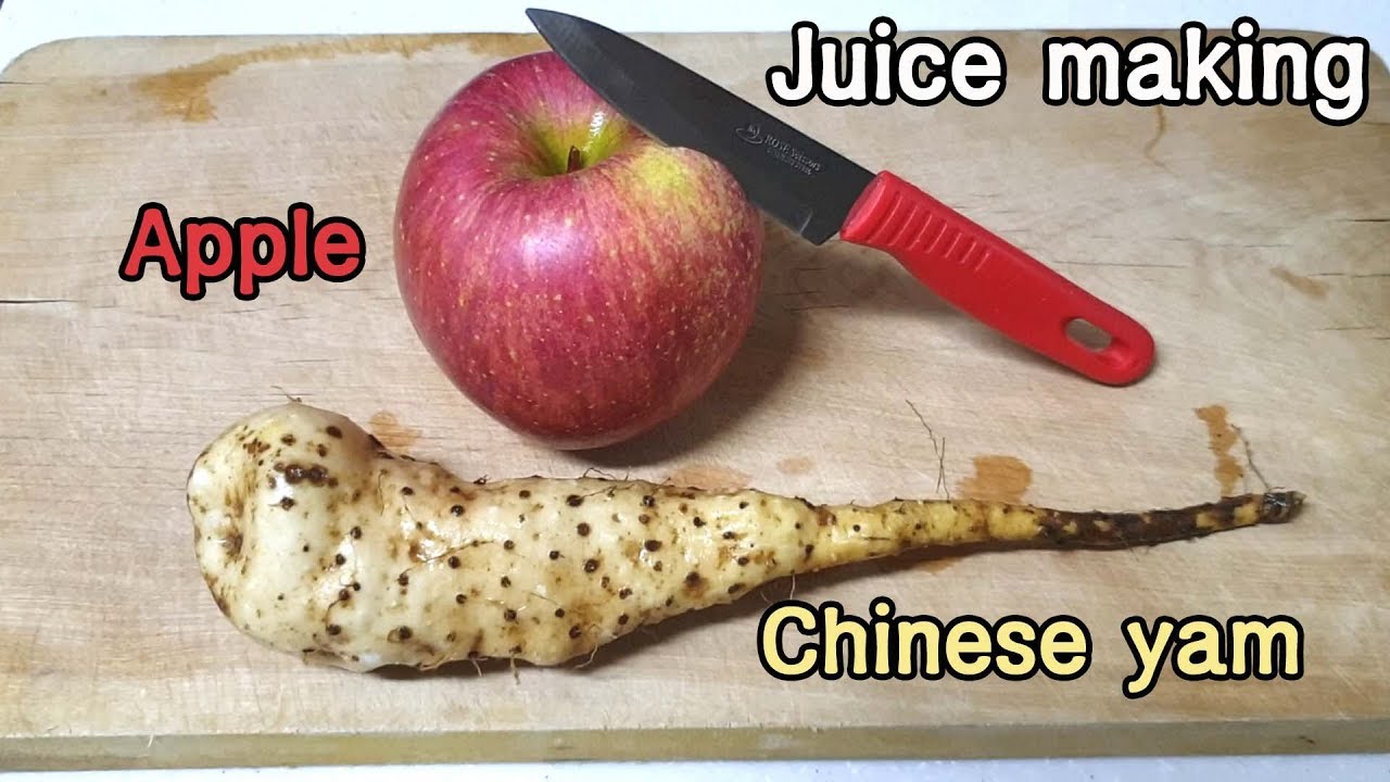 바로 수확한 단마로 마&사과 주스 만들기ㅣHow to Make a chinese yam&apple MilkshakeㅣJuice ...