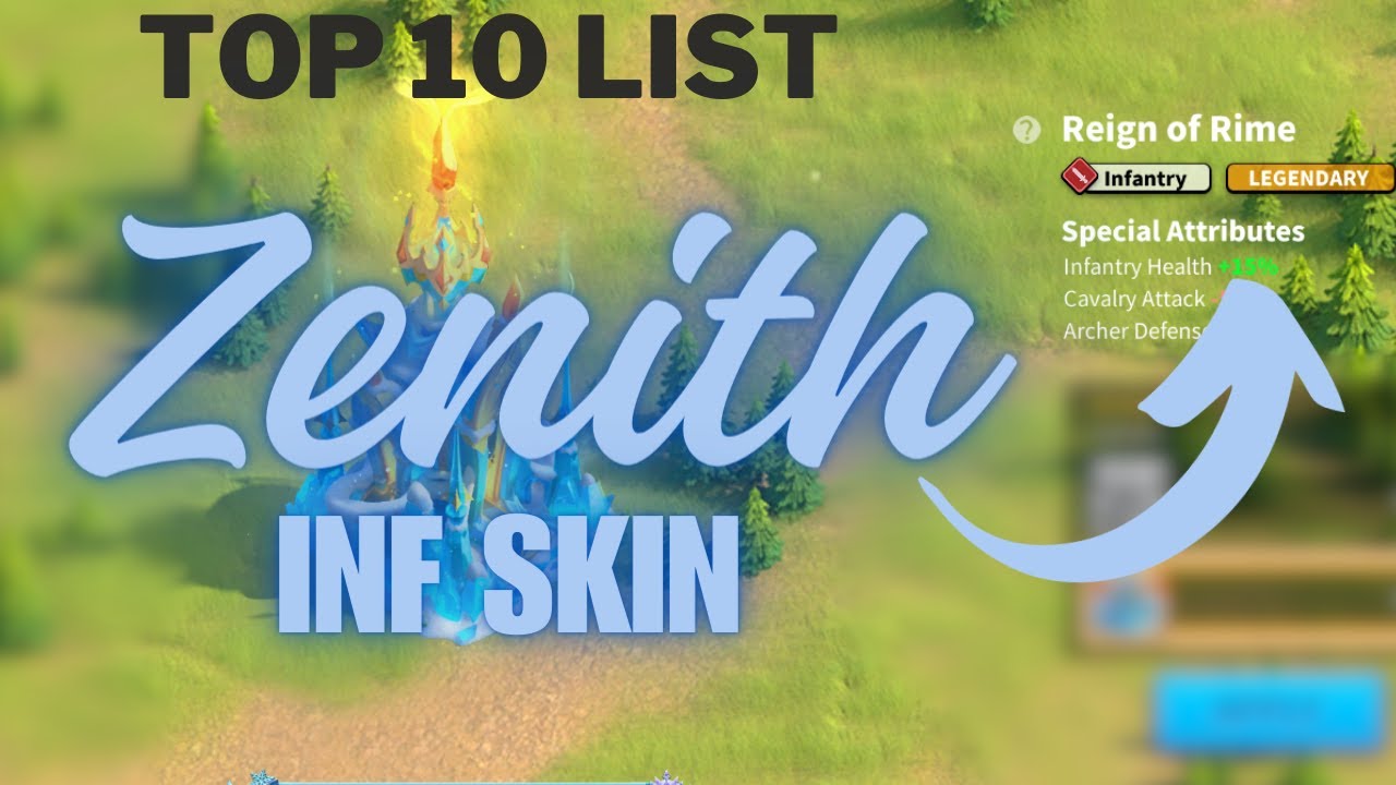 Zenith of Infantry HP 15% | 105 Clusters Top 10 | Rise of Kingdoms ...