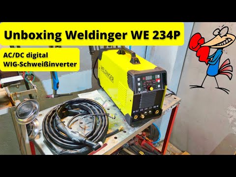 WELDINGER WE 234P AC/DC digital WIG-Schweißinverter|Unboxing - YouTube