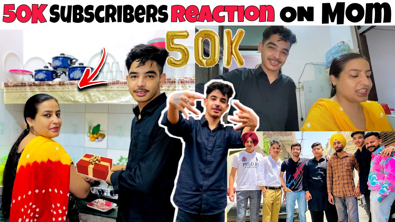 50K Subscribers Reaction On MoM😍 ️ | Suprice Gift🎁😱 | 50K Play Button 😂 ...