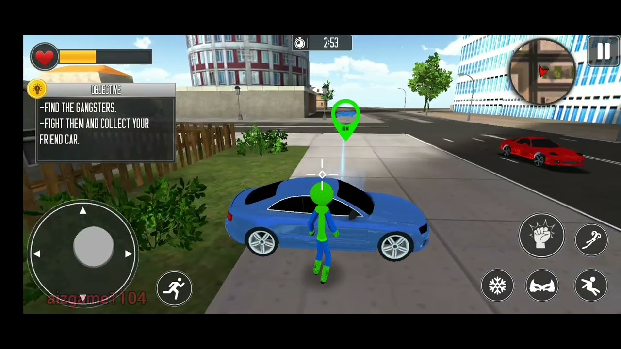Flying Stickman Rope Hero Game android gameplay - bagian 1 - YouTube