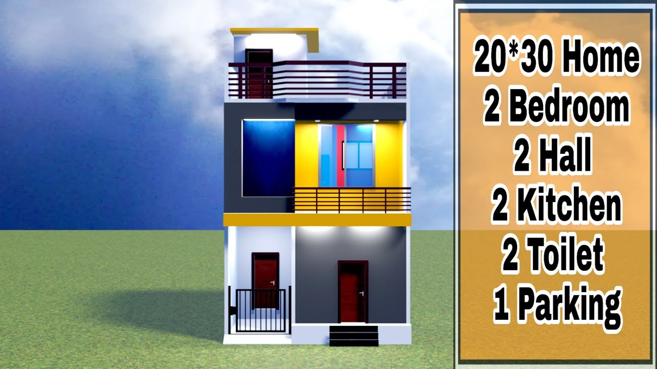 20*30 3D house plan | Rent House Design 20*30 | Home Design 20x30 2 ...