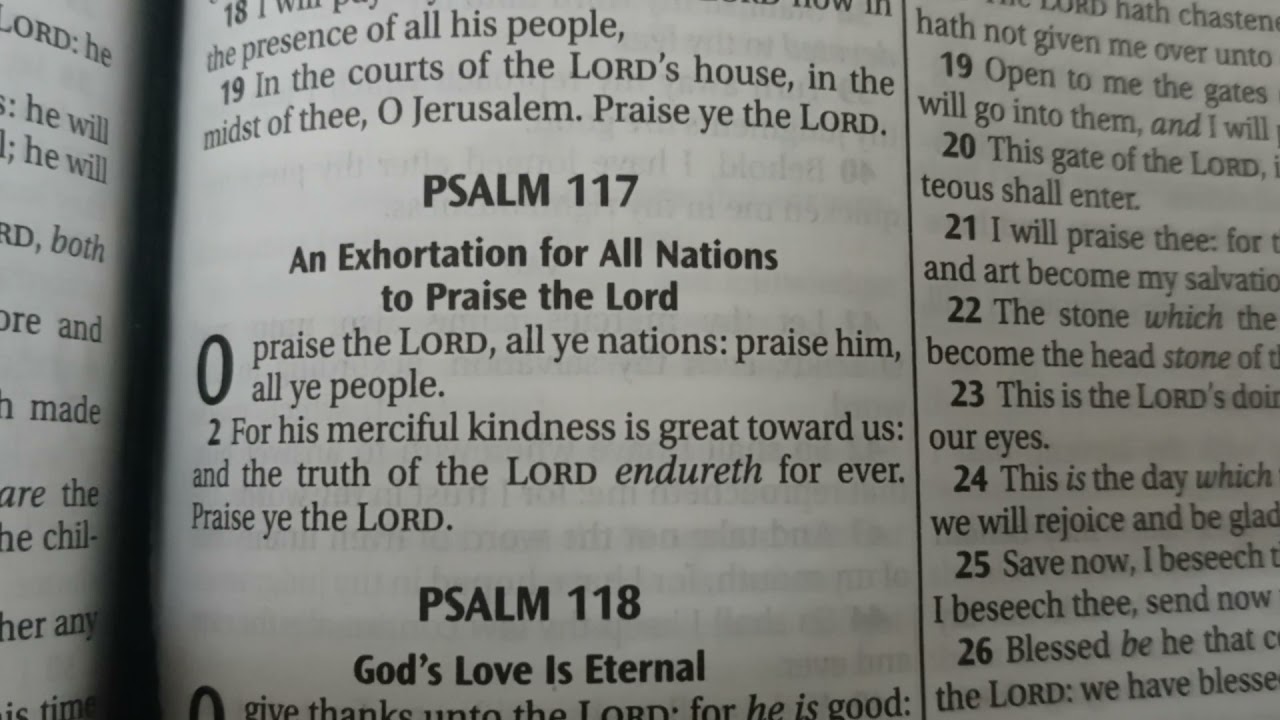 PSALM 117:KJV Bible - YouTube