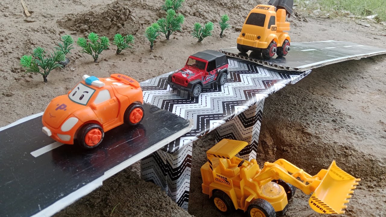 Rescue the Construction Trucks from Ground Collapse | Toys for kids ...