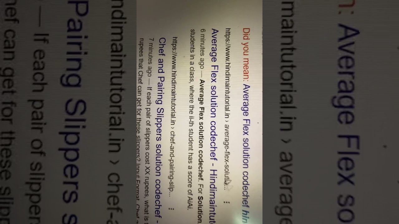 Average flex solution codechef - YouTube