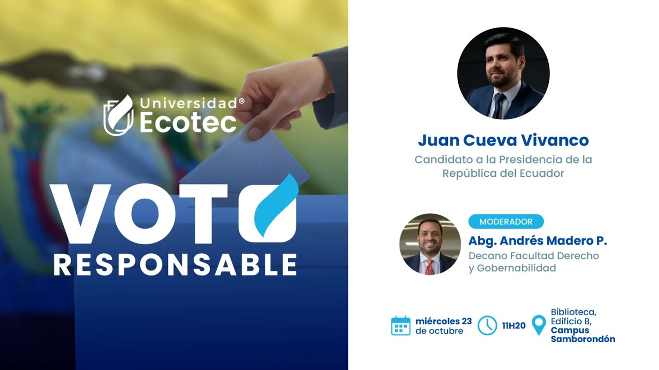 VOTO RESPONSABLE 2025 - Ing. Juan Iván Cueva Vivanco - YouTube
