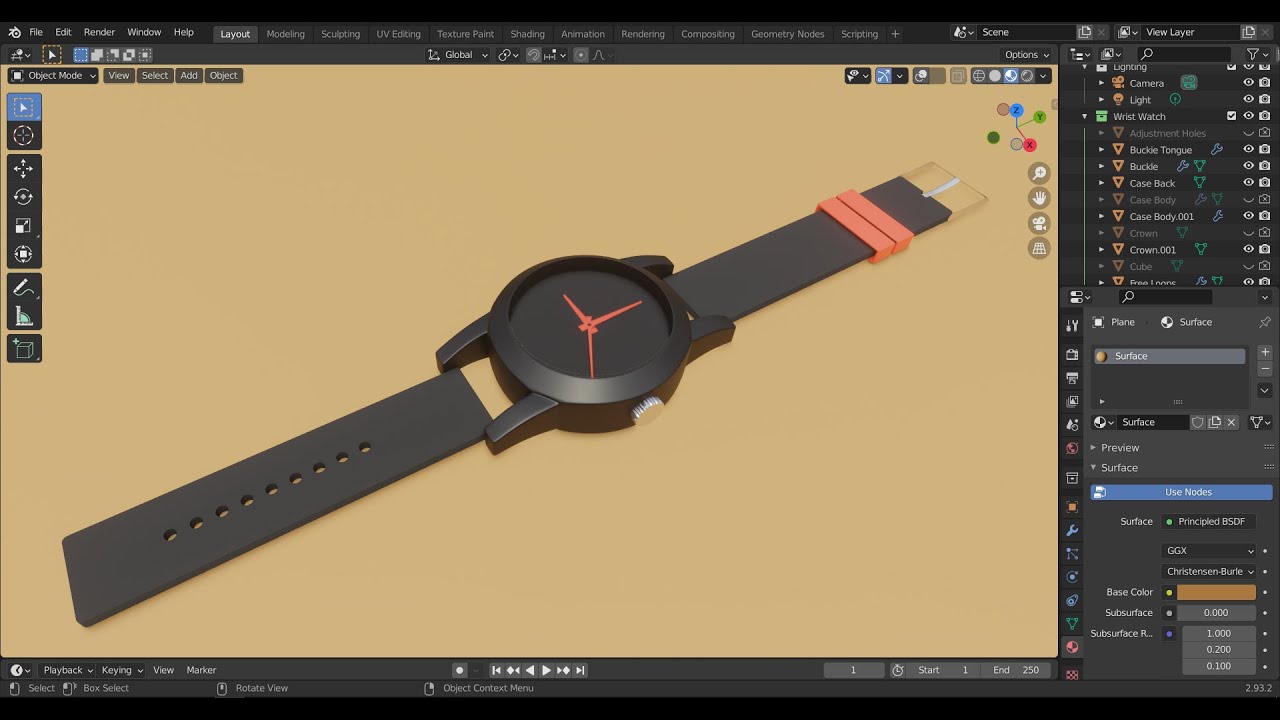 Modeling 3D Wrist Watch | Blender | Part 4 - YouTube