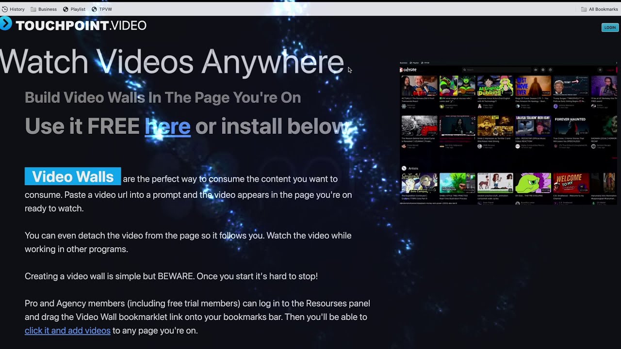 Watch videos in a TouchPoint Video Wall. Curate your own content from ...