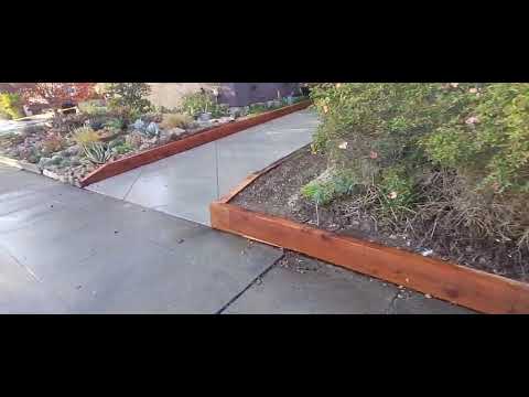 Concrete Veterans,....fix butt joints / cut rakes @ new redwood ...