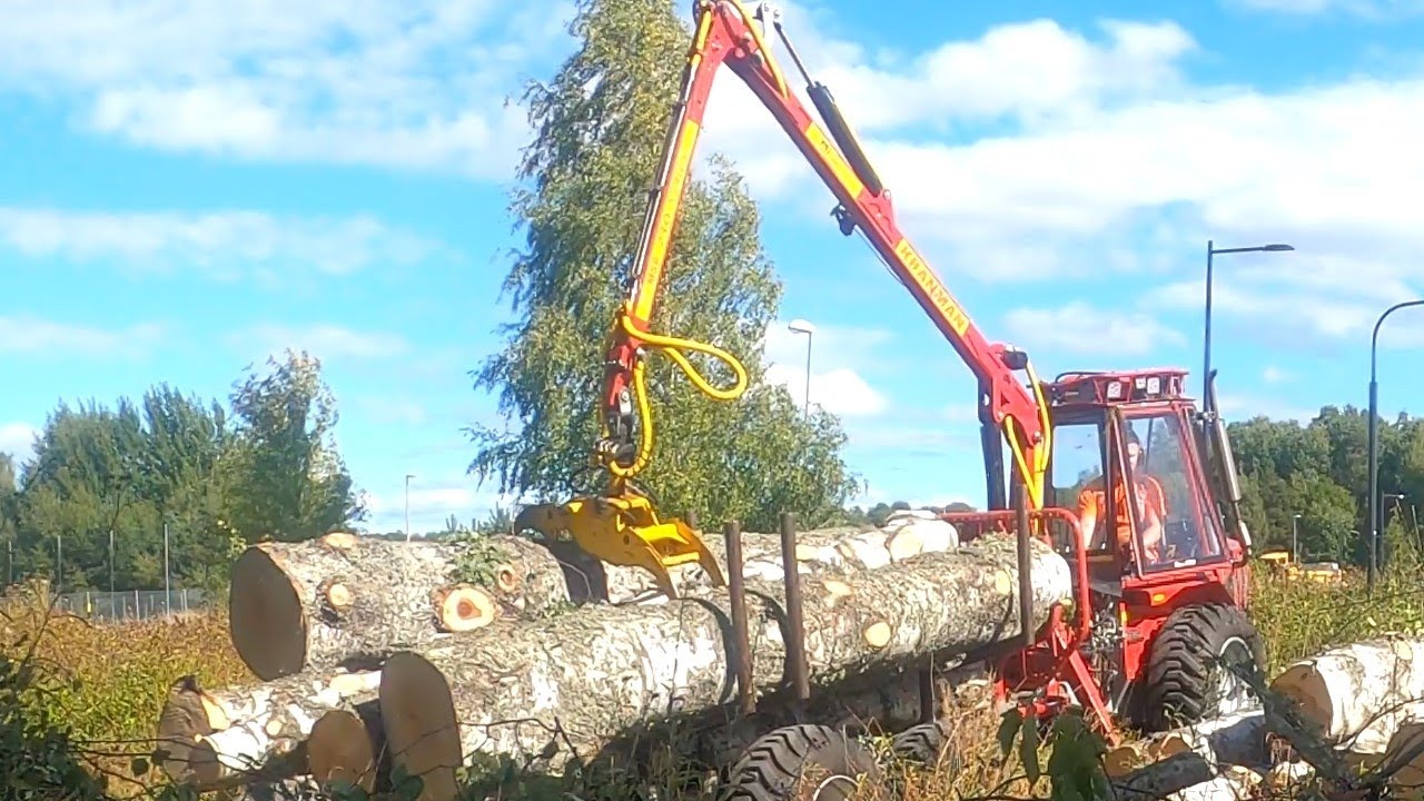 Kranman Bison 11000 forwarding logs and branches - YouTube