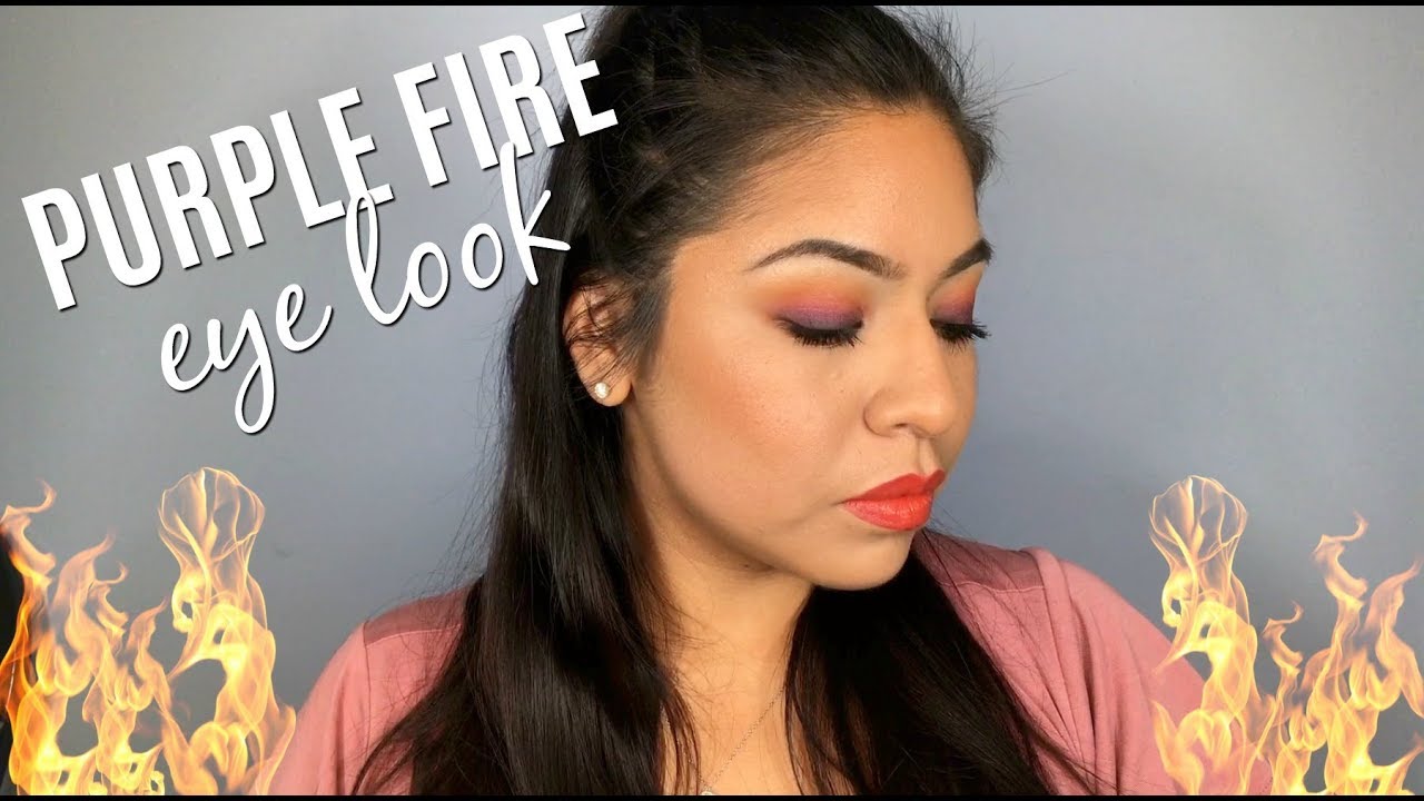 PURPLE FIRE EYE LOOK Tutorial | REA Makeup by Andrea - YouTube