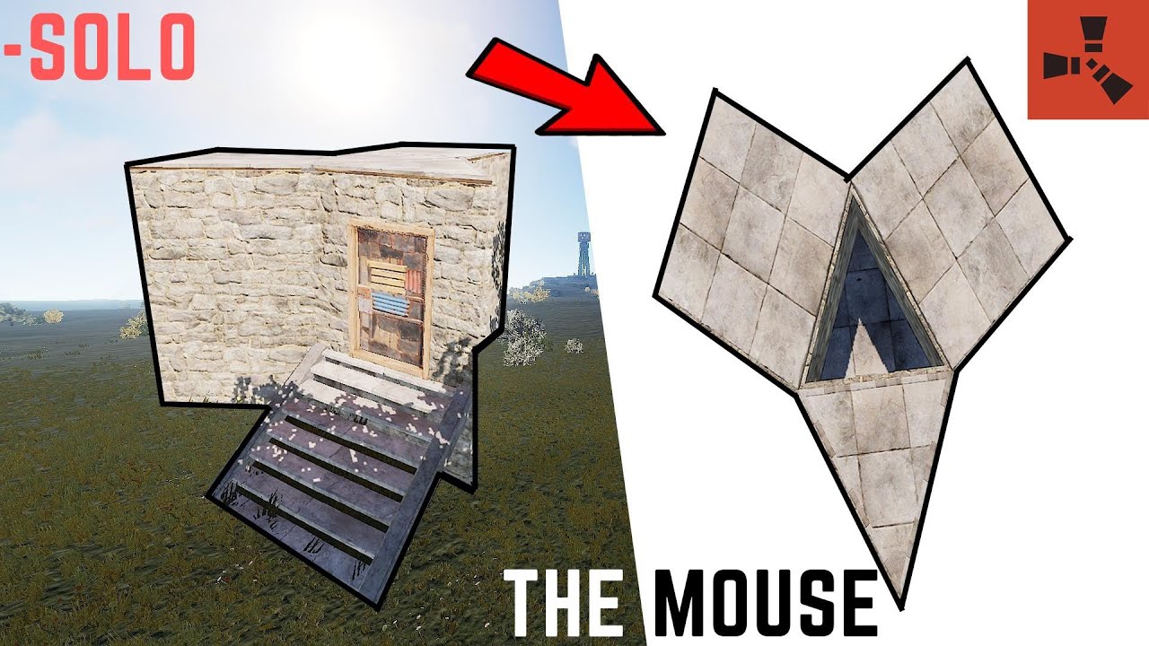 Rust | The BEST Solo STARTER Base Design! | The Mouse | Solo | 2019 ...