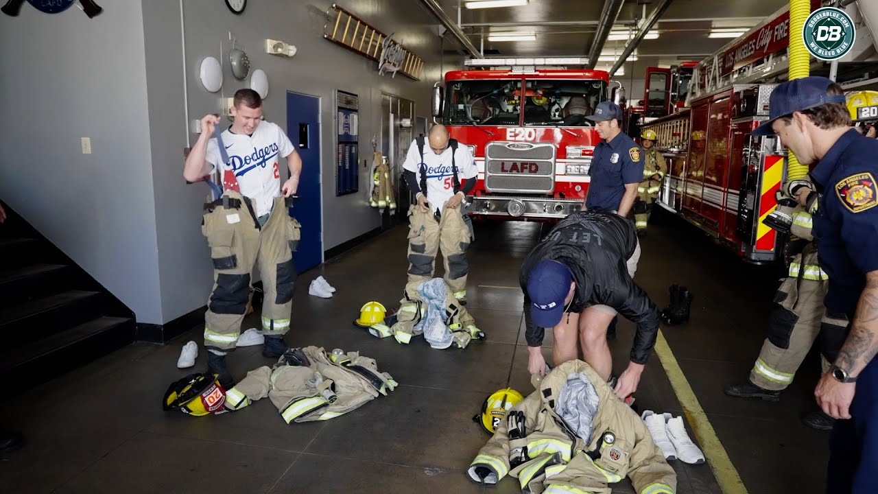 Mookie Betts, Blake Treinen & Walker Buehler compete during Dodgers ...