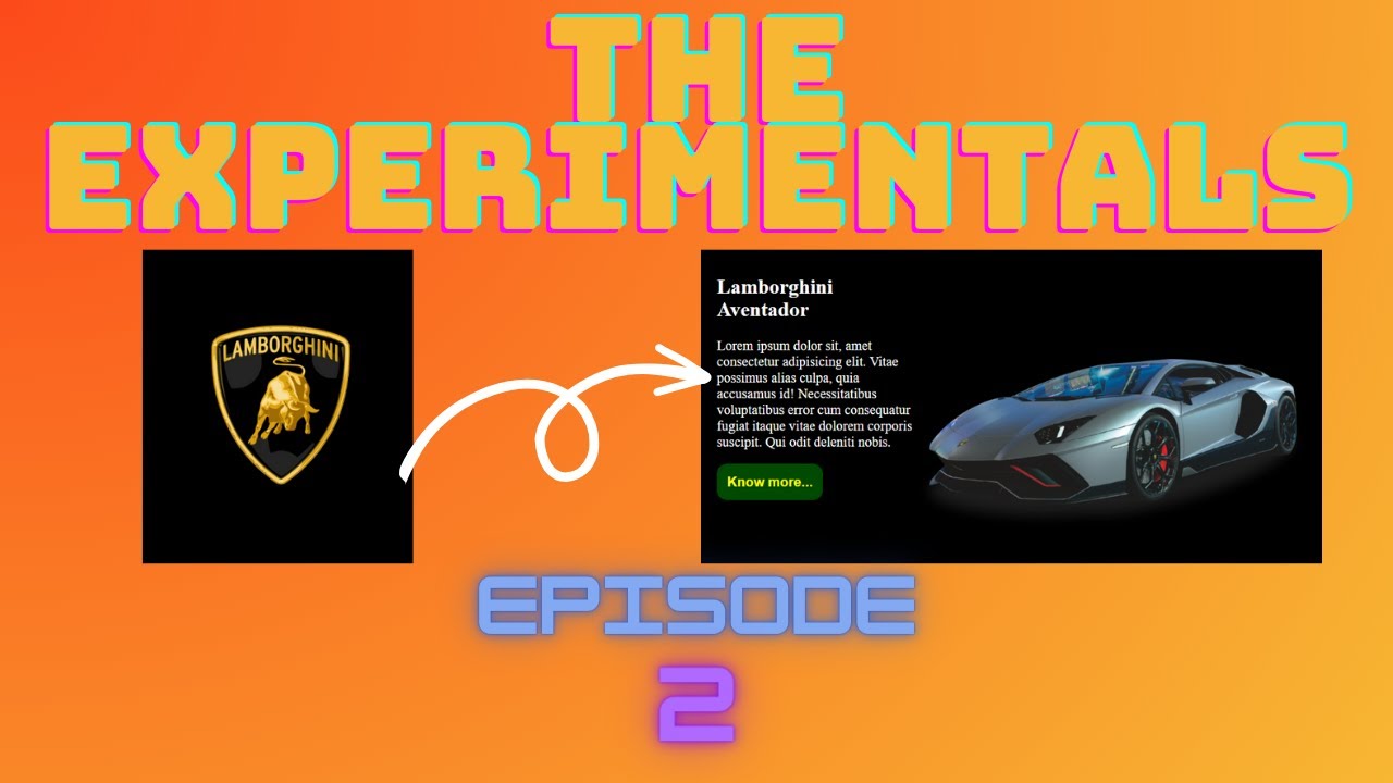 The Experimentals | Episode 2: Logo expansion card using HTML and CSS - YouTube