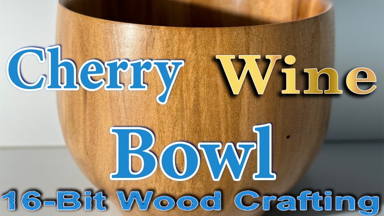 Wood Turning a wine bowl out of cherry. End Grain #woodworking #wood # ...