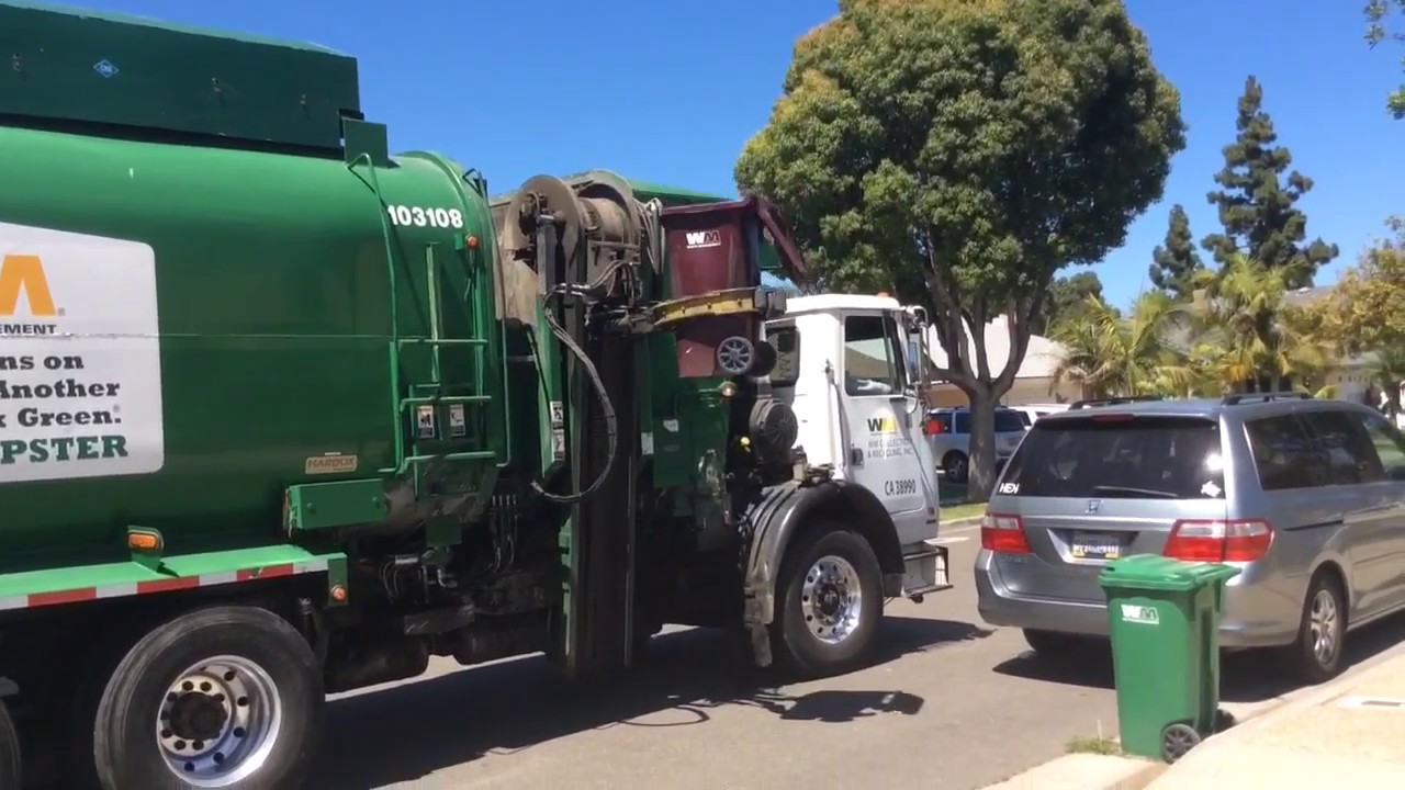 Waste Management Garbage Trucks - Santa Ana, CA - YouTube