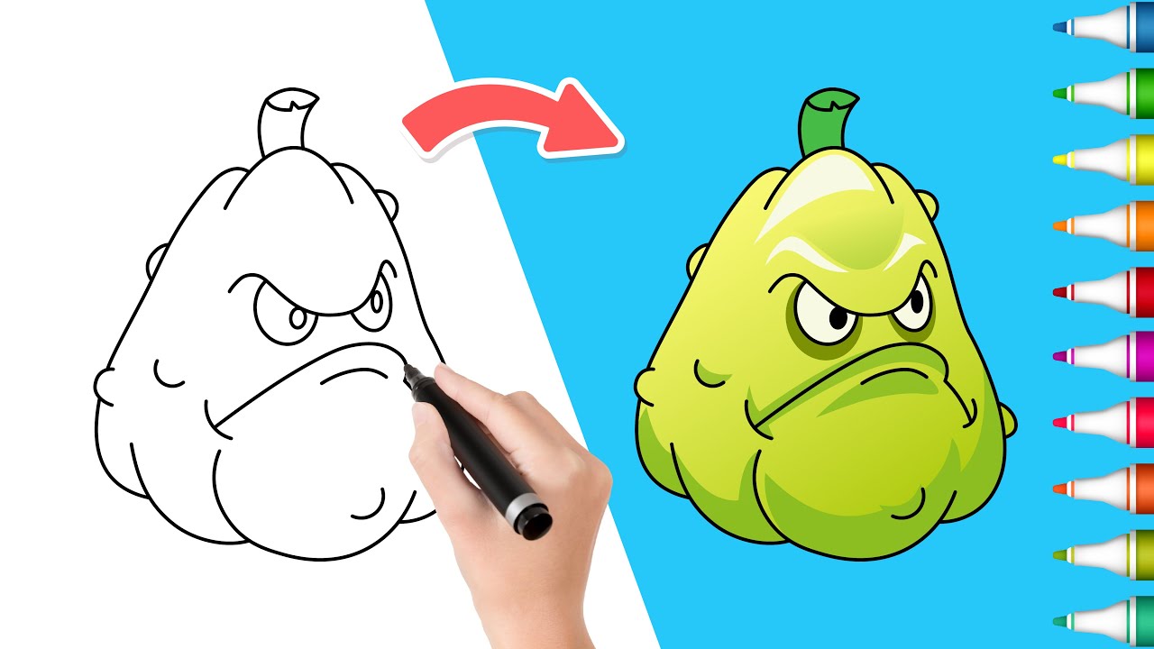 🌱💥 Cómo dibujar a APISONAFLOR pvz | How to draw APISONAFLOR of pvz2 ...