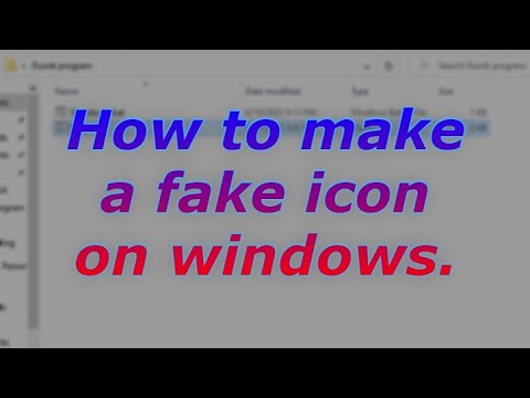 How to make a fake icon on windows. - YouTube