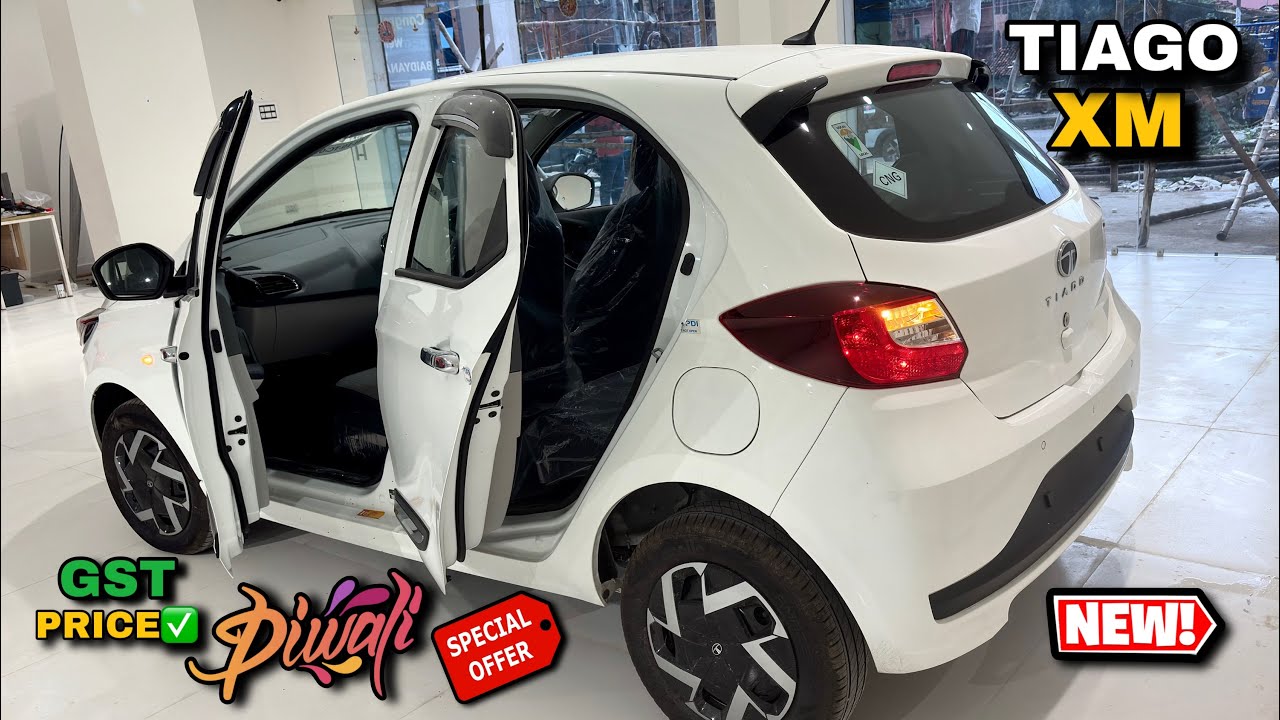 Tata Tiago XM Updated GST Price 2025 Tiago XM Base Model Mileage Tiago ...
