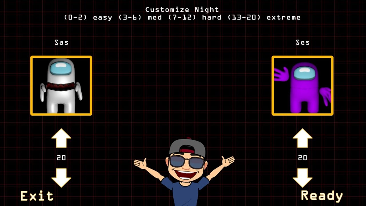 2/20 MODE!!! | FIVE NIGHTS AT AMONG US | MODO 2/20 | CUSTOMIZE NIGHT ...