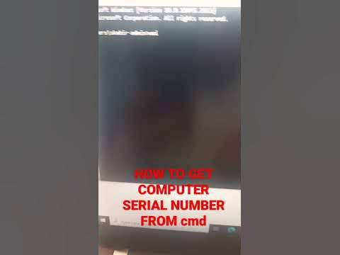 How to get computer serial number from cmd/command prompt #computer #serialnumber #cmd #commands ...