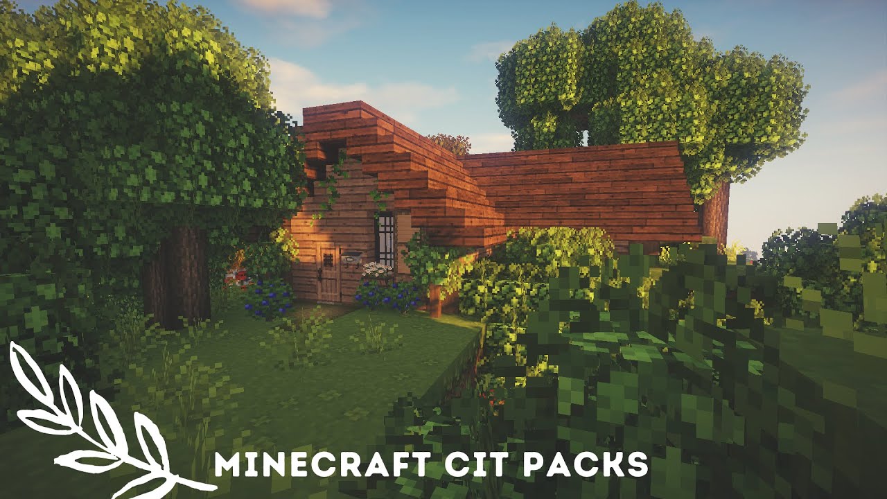Acogedora Cabaña en el Bosque🍁🌲 - Speed Build // 🌾 [Minecraft CIT packs ...