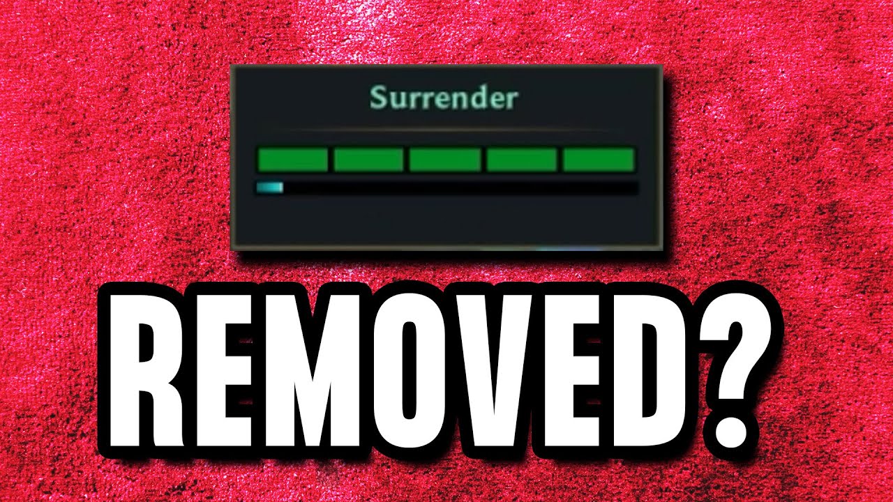 Should Riot REMOVE Surrender? - YouTube