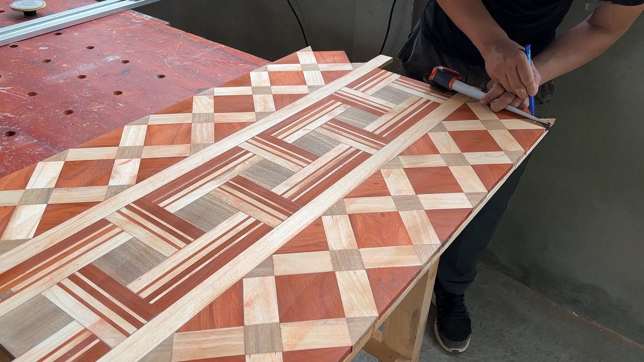 Reuse Wood Scraps // Go Bold With These Colorful Coffee Tables - YouTube