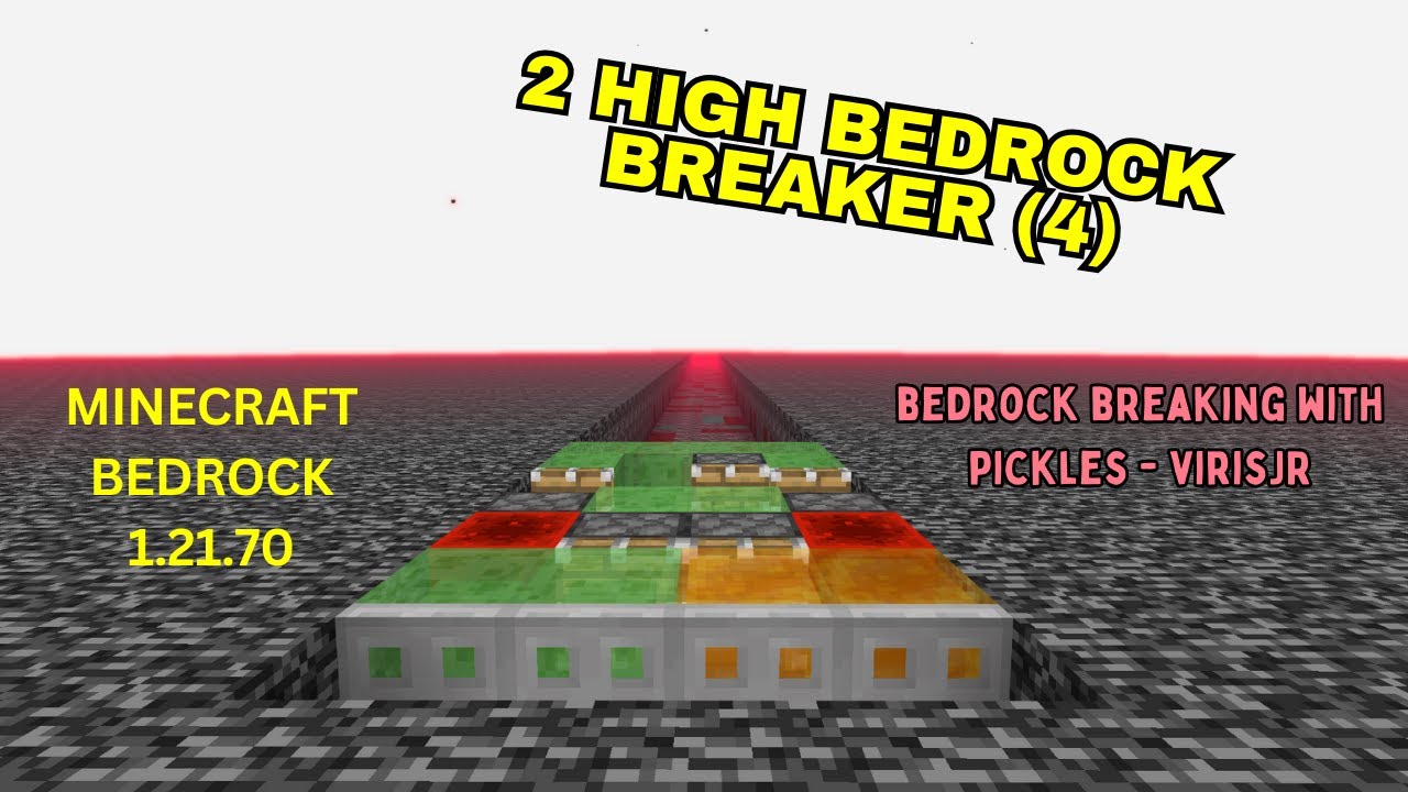 2 Layer Bedrock Breaker for Minecraft bedrock 1.21.70 - YouTube