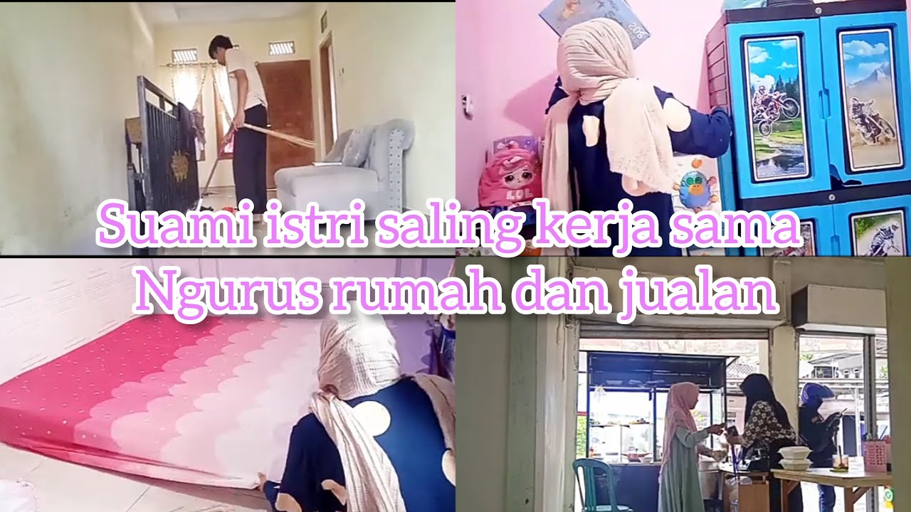 Suami BANTU PEKERJAAN RUMAH || ISTRI BANTU SUAMI CARI NAFKAH || SUAMI ISTRI SALING BANTU - YouTube