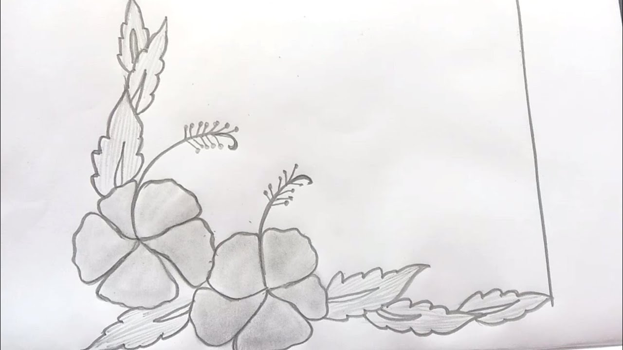 Gudhal ka phool drawing easy step-by-step - YouTube