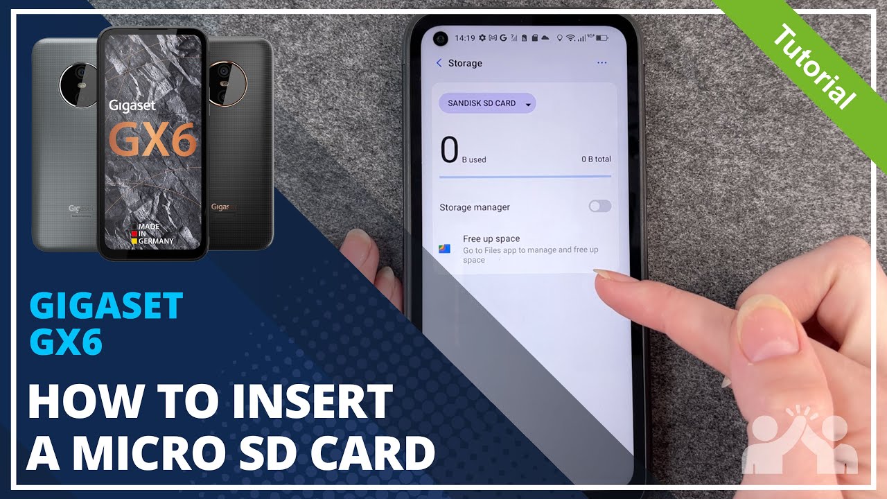 Gigaset GX6 - How to insert a Micro SD-Card • 💾 • 📱 • 📈 • Tutorial ...
