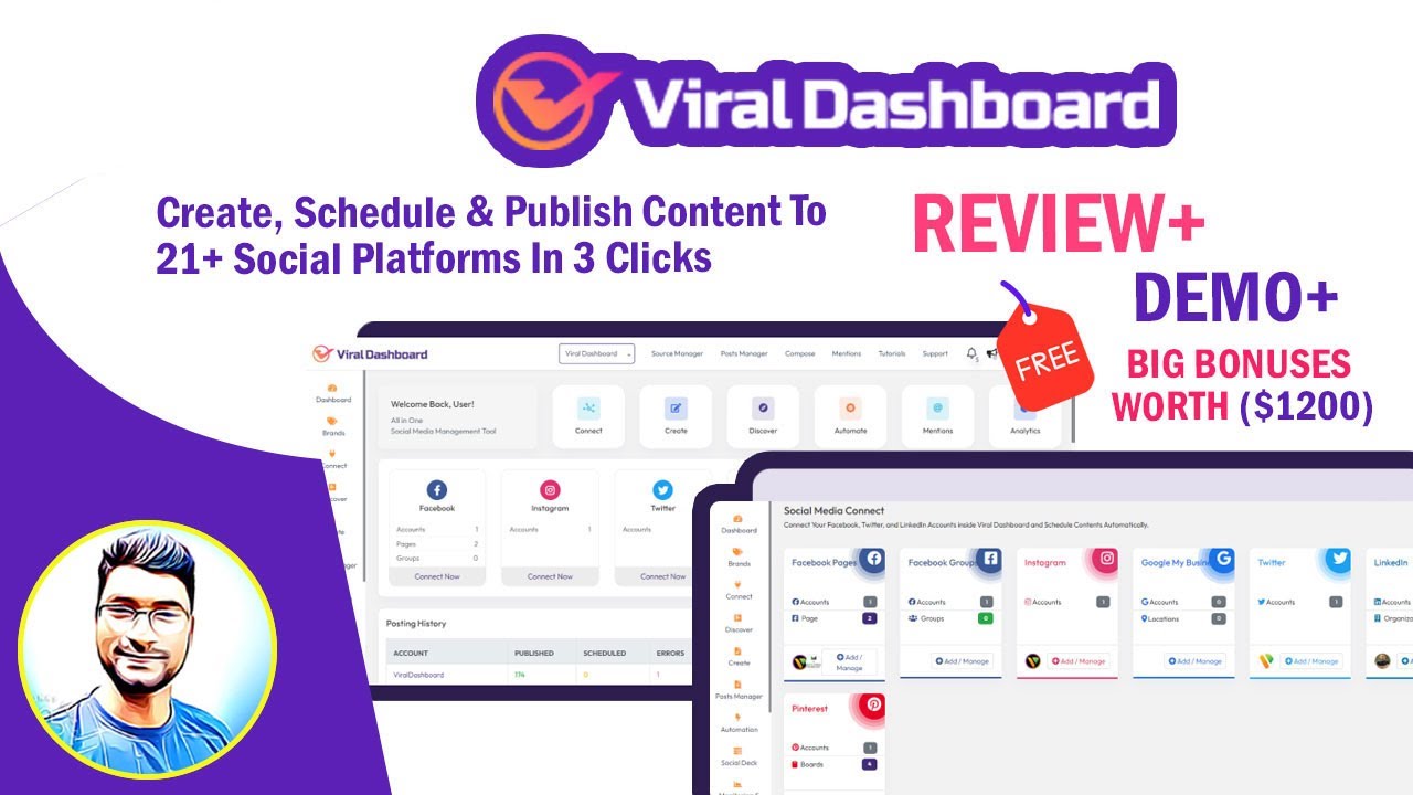 Viral Dashboard Evolution Review & Demo | Make $1000 By Managing Social ...