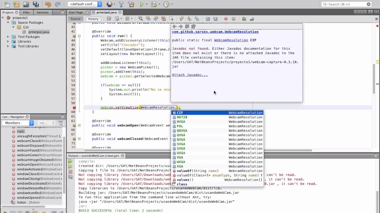 Uso de Camara web con JAVA parte 2 - YouTube