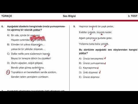 MEBİ SES BİLGİSİ 3. TEST
