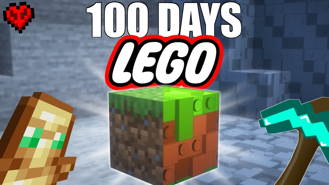 100 days in LEGO Minecraft Hardcore - YouTube