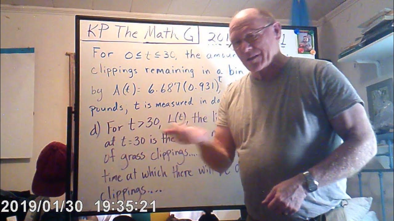 AP Calculus AB: 2014 Free Response Q 4 (part d): Linear Approximation From A Given Model ...